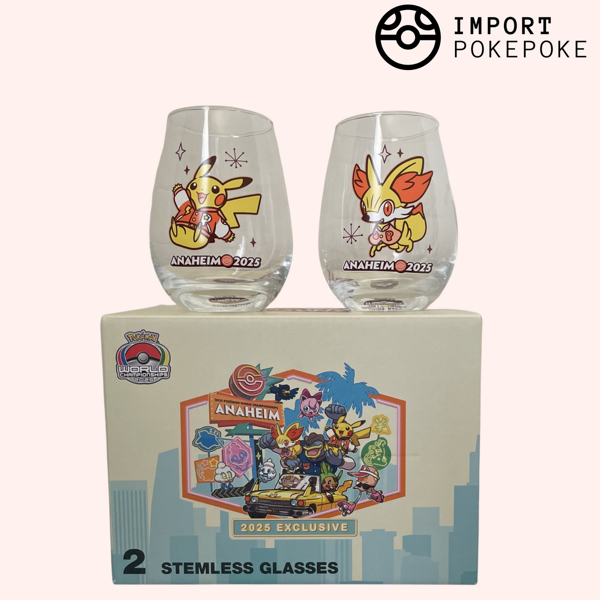 Verres Pikachu/Feunnec - Anaheim World Championships 2025 – Hikaru